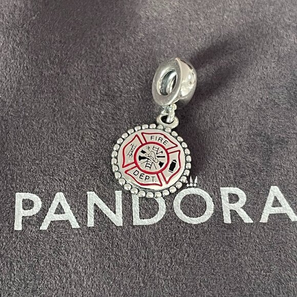 Pandora | Jewelry | Pandora Authentic Fire Dept Exclusive Charm | Poshmark